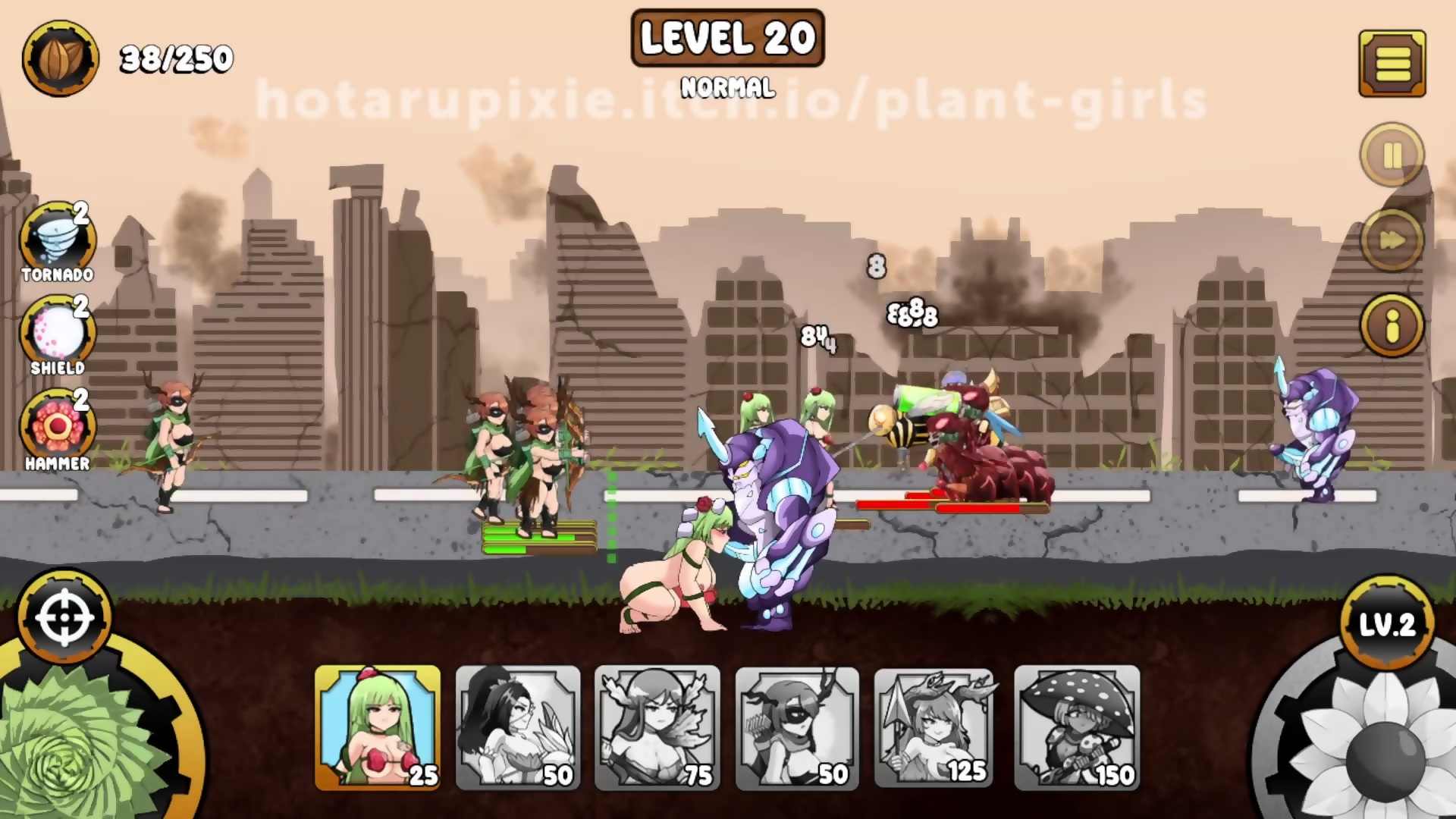 Plant Girlsinsect Invasion Level 20 Eporner