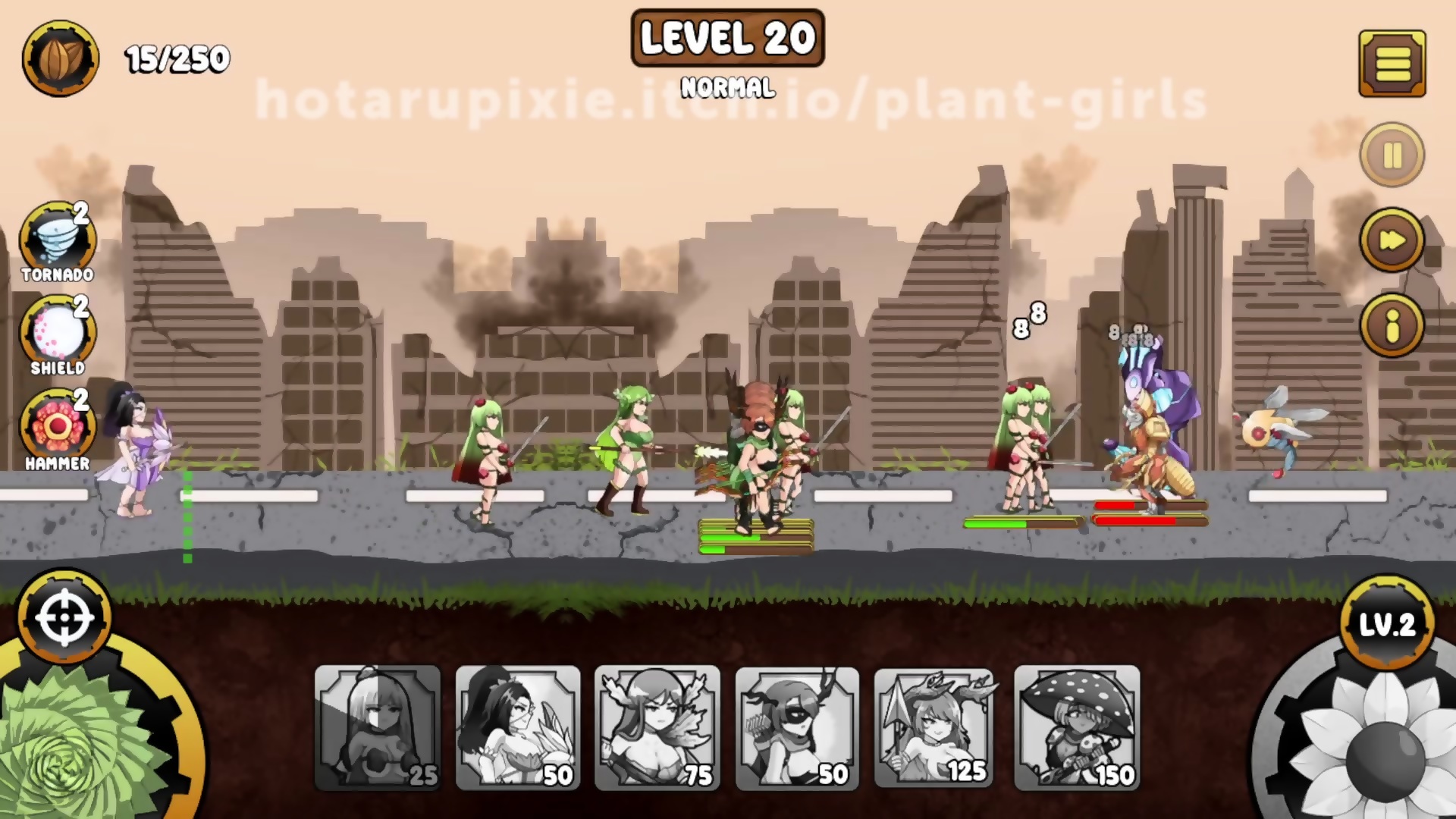 Plant Girlsinsect Invasion Level 20 Eporner