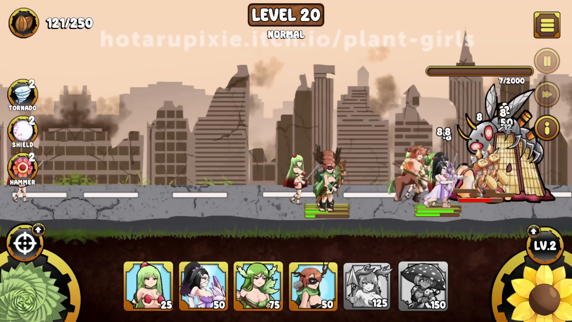 Plant Girlsinsect Invasion Level 20 Eporner