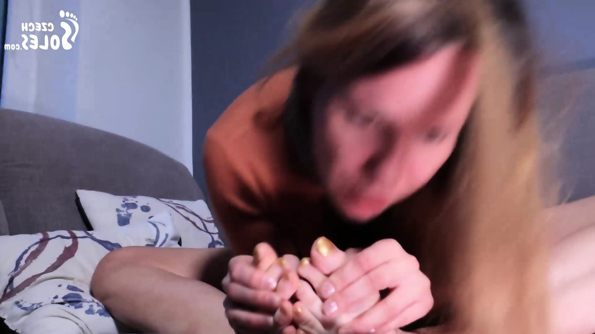 Self Foot Worship Toe Sucking And Sole Licking Big Feet Bare Soles