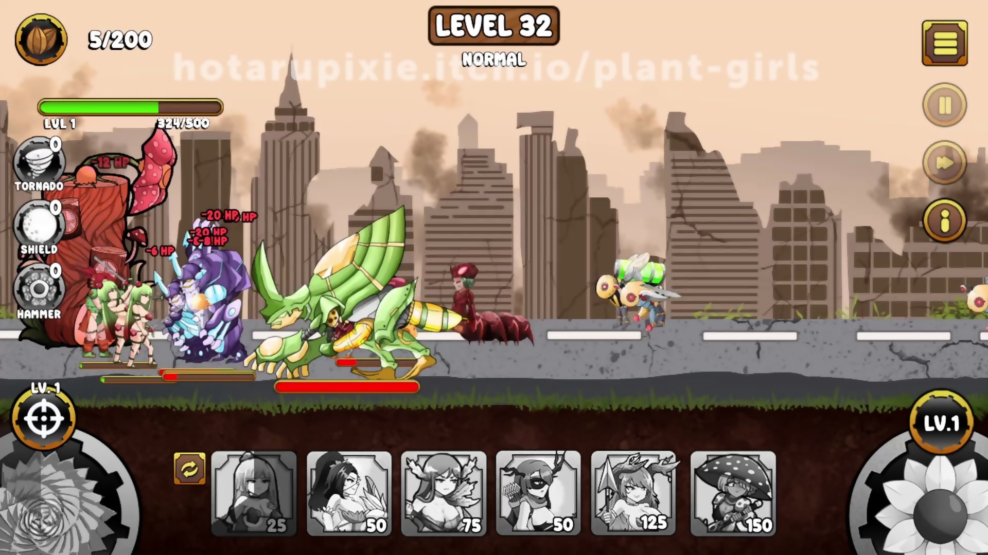 Plant Girls Insect Invasion Level 32 Eporner