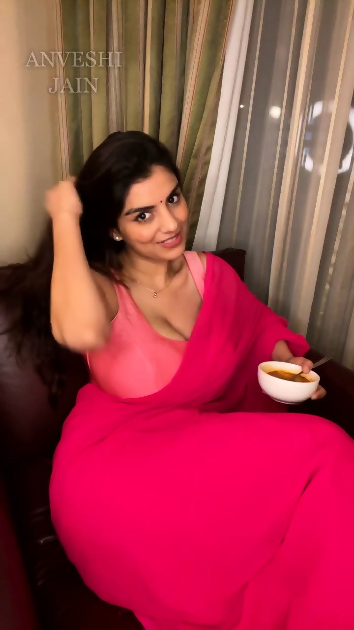 Anveshi Jain Hot Saree Live Navel Eporner
