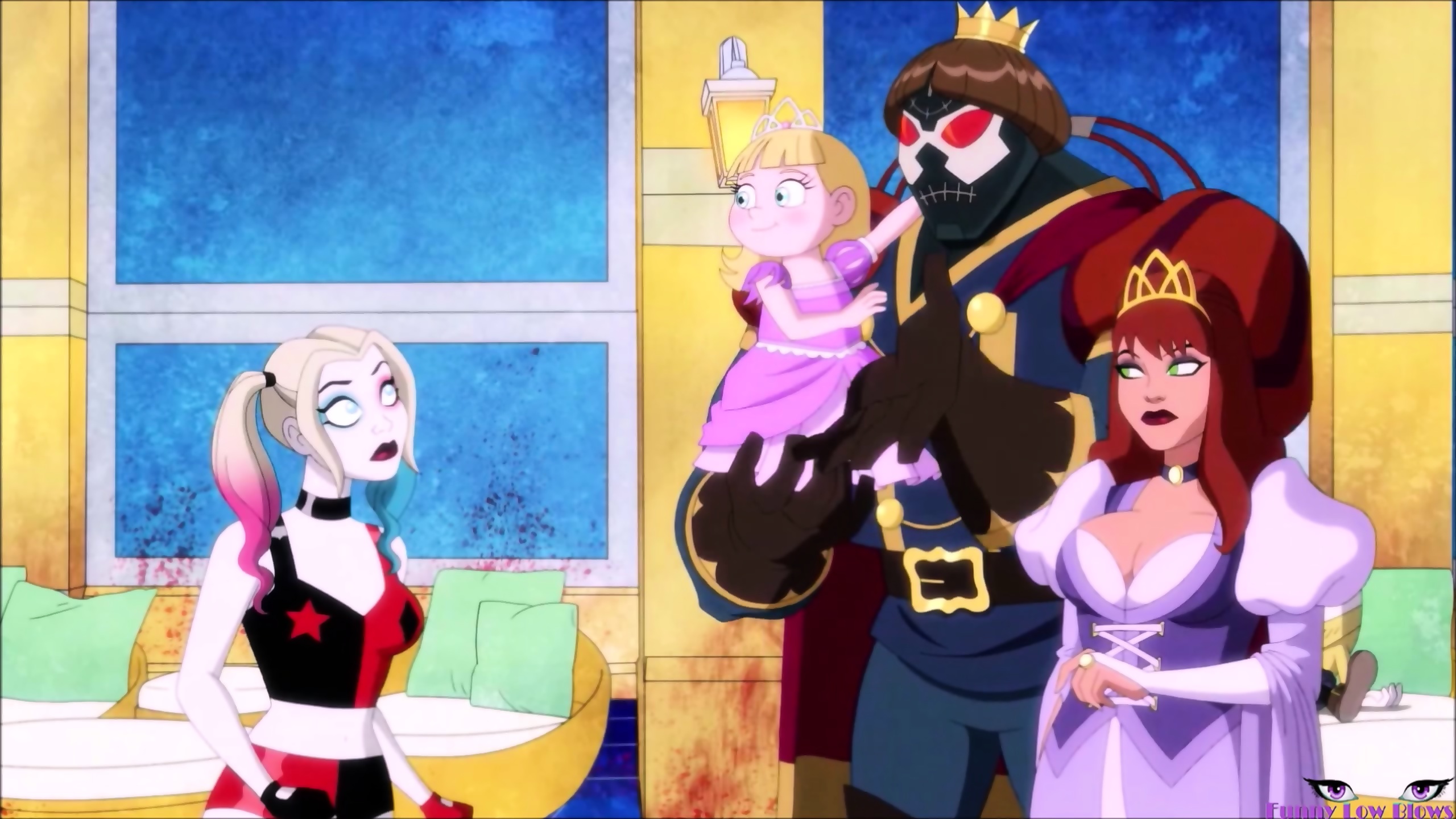 Harley Quinn And Poison Ivy Lesbian Sex Interrupted Ballbusting 2