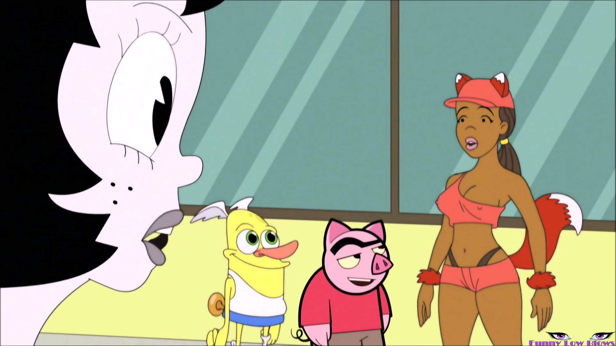 FOXXY LOVE Kick In The Balls Ebony Ballbusting Oldman, Sexy Teen Toon DRAWN TOGETHER - Foxy ...