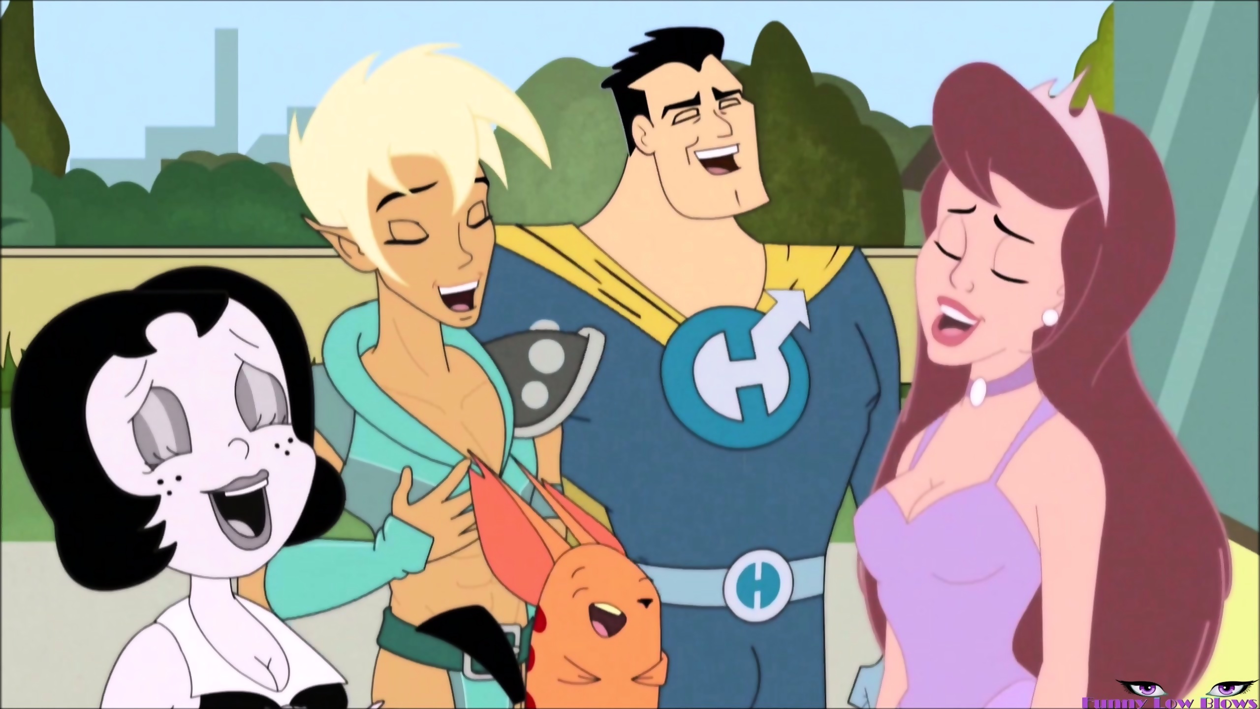 FOXXY LOVE Kick In The Balls Ebony Ballbusting Oldman, Sexy Teen Toon DRAWN TOGETHER - Foxy ...