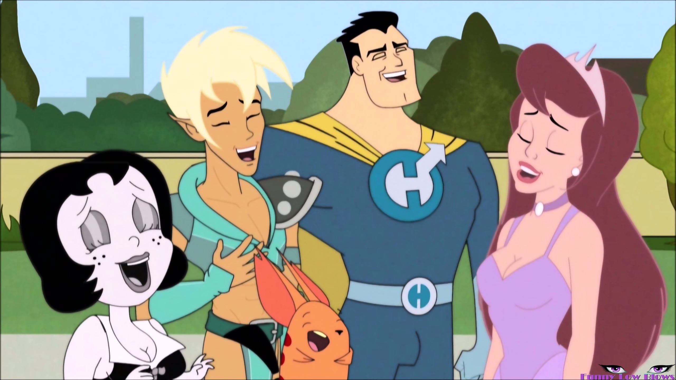 FOXXY LOVE Kick In The Balls Ebony Ballbusting Oldman, Sexy Teen Toon DRAWN TOGETHER - Foxy ...