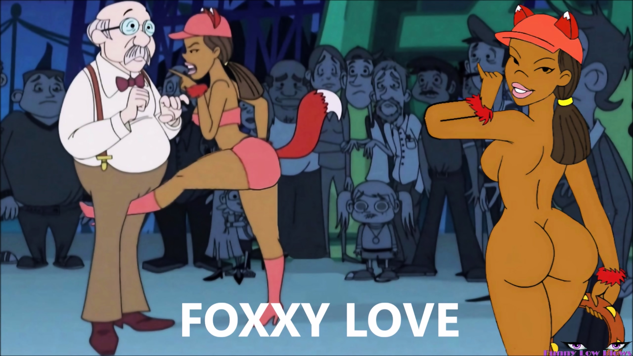 FOXXY LOVE Kick In The Balls Ebony Ballbusting Oldman, Sexy Teen Toon DRAWN TOGETHER - Foxy ...