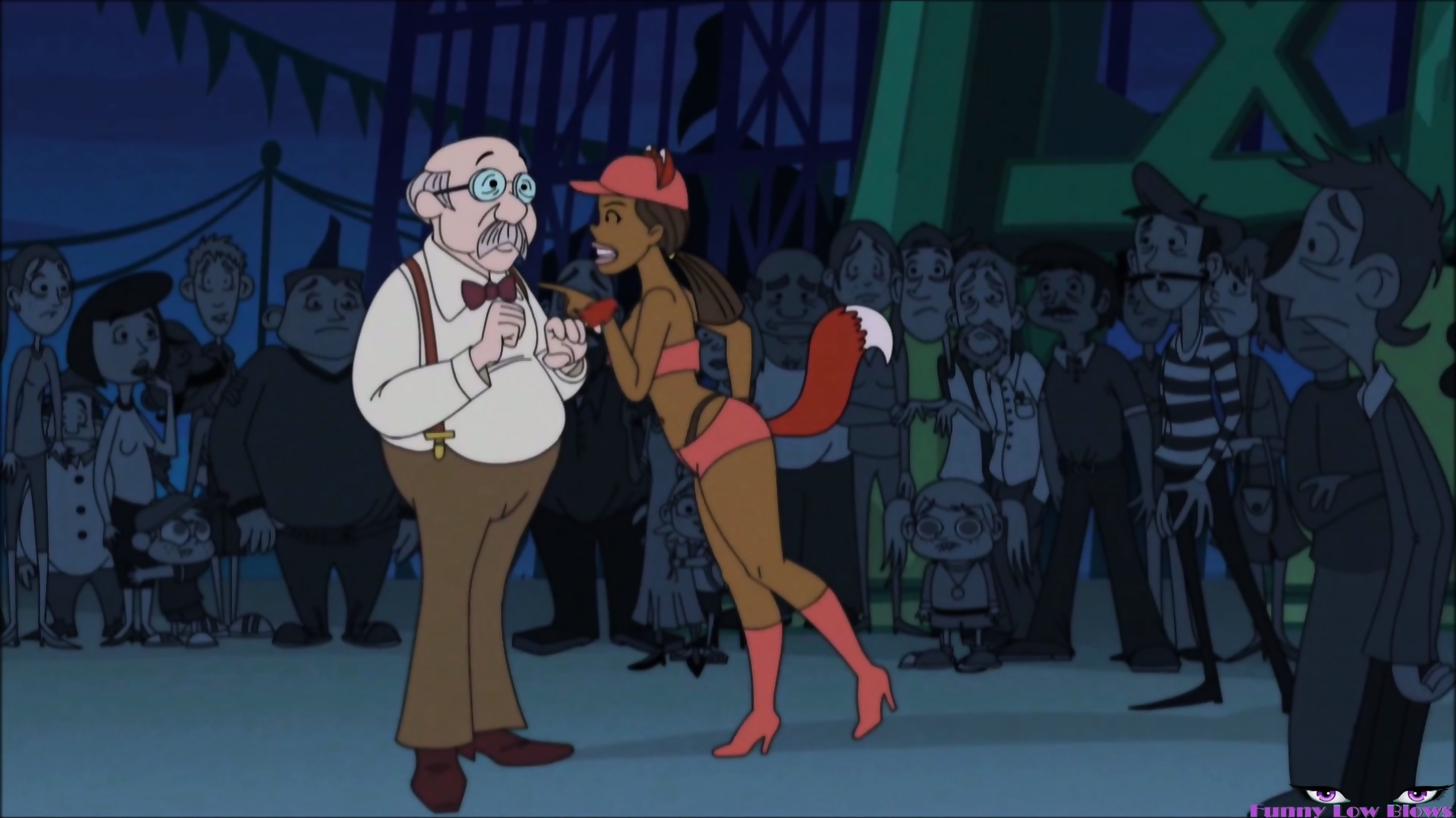 FOXXY LOVE Kick In The Balls Ebony Ballbusting Oldman, Sexy Teen Toon DRAWN TOGETHER - Foxy ...