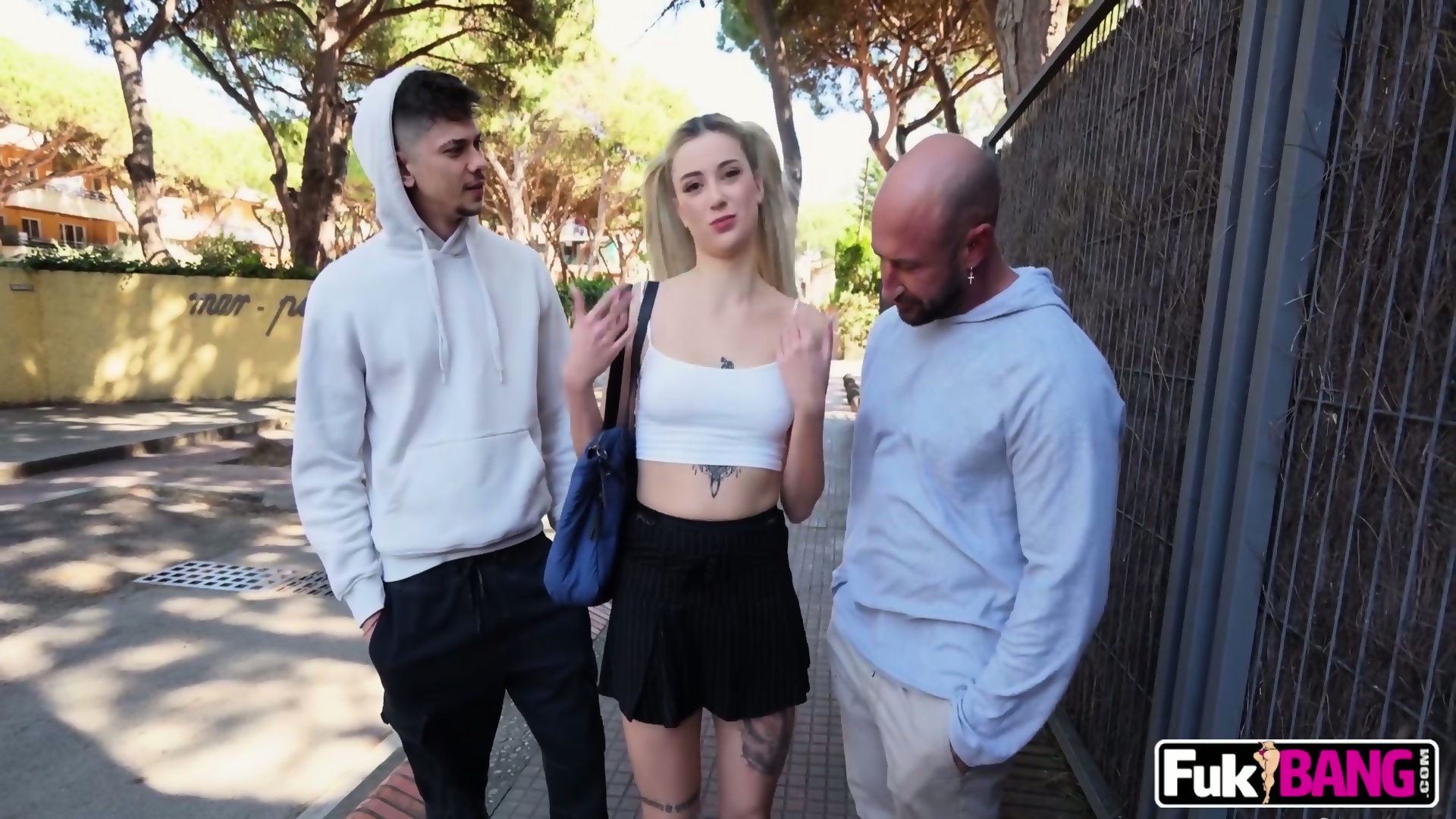 Threesome Sex Under The Autobahn Bridge Eporner