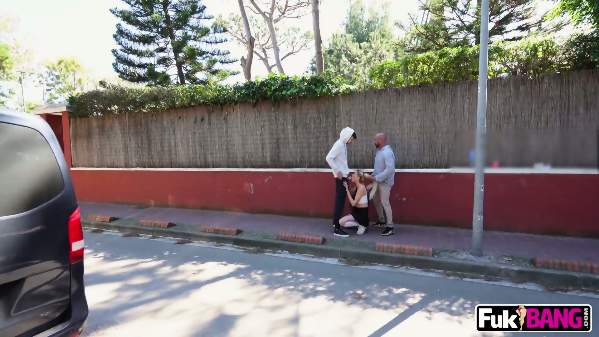 Threesome Sex Under The Autobahn Bridge Eporner