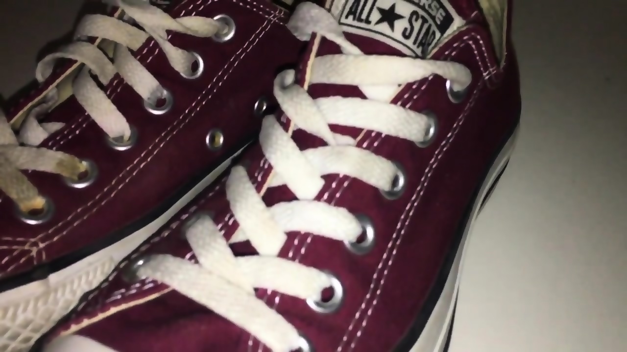 My Sister S Shoes Maroon Converse Low 4k Eporner