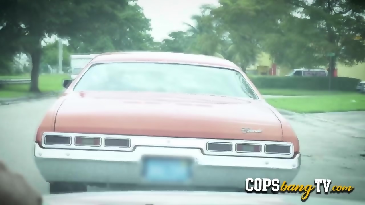 Black Dude Enjoys Fucking A Tattooed Cop On Her Police Car In Front Of Her Horny Partner Join