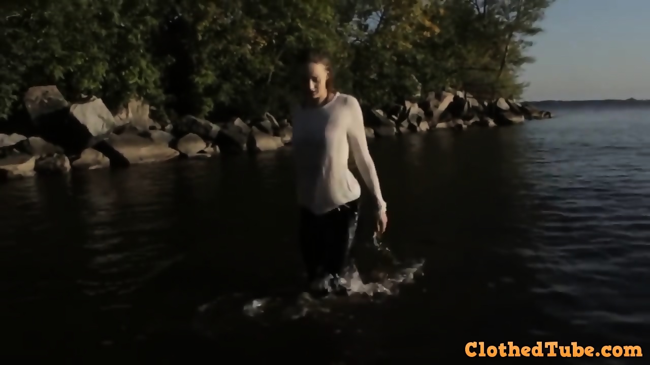 Fully Clothed Bath In A Lake - EPORNER