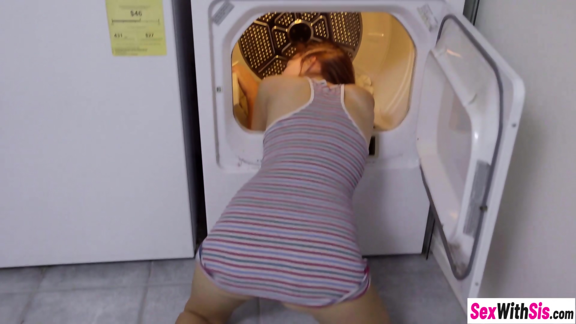 Teen Stepsister Stuck In The Dryer Gets Fucked By Stepbrother Eporner