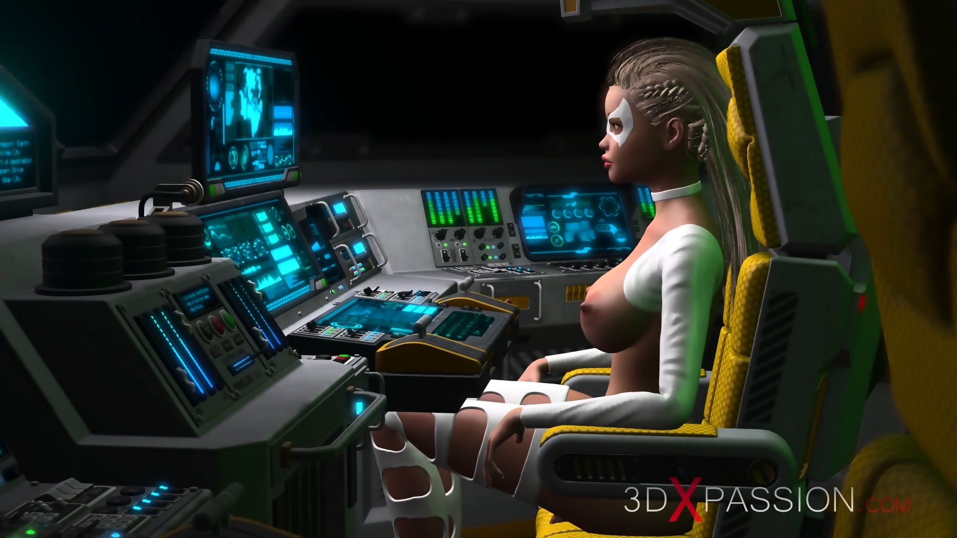 Sci Fi Sex 3d Hot Alien Dickgirl Plays With A Sexy Girl In The Space