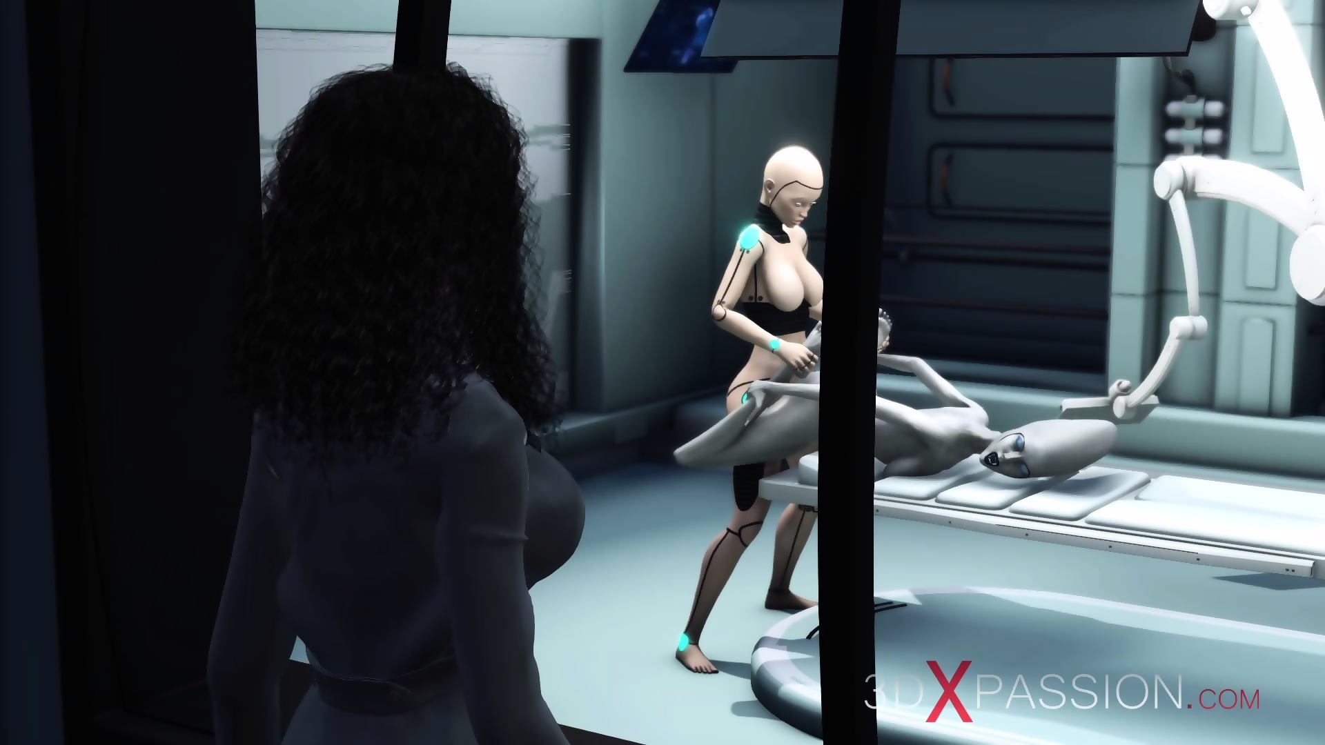 Alien Lesbian Sex In Sci Fi Lab Female Android Plays With An Alien Space Boobs Eporner