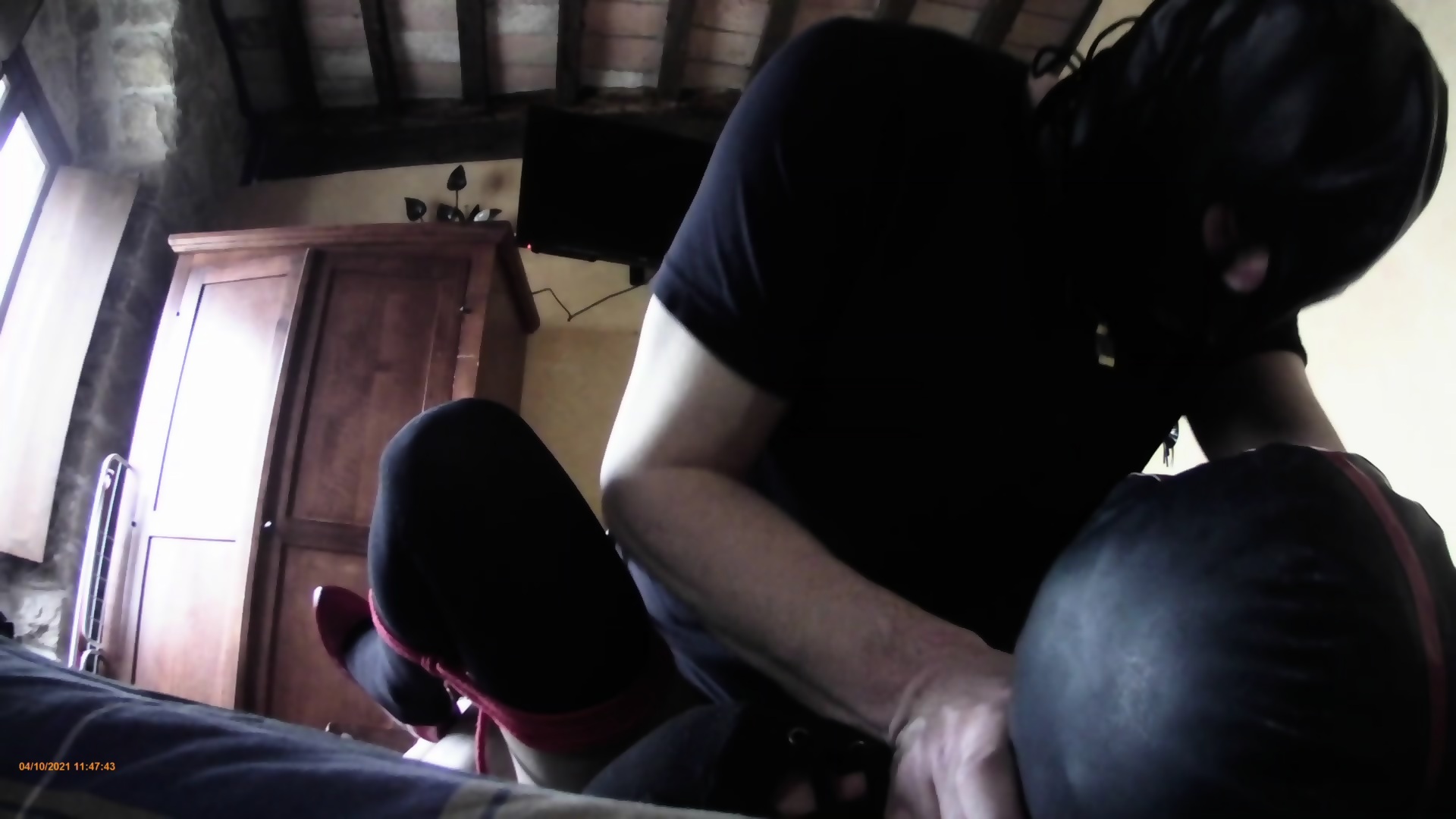 Laura On Heels Amateur 2021 On Stocking And Red High Heels Tied Up And Roughly Fucked On The Bed