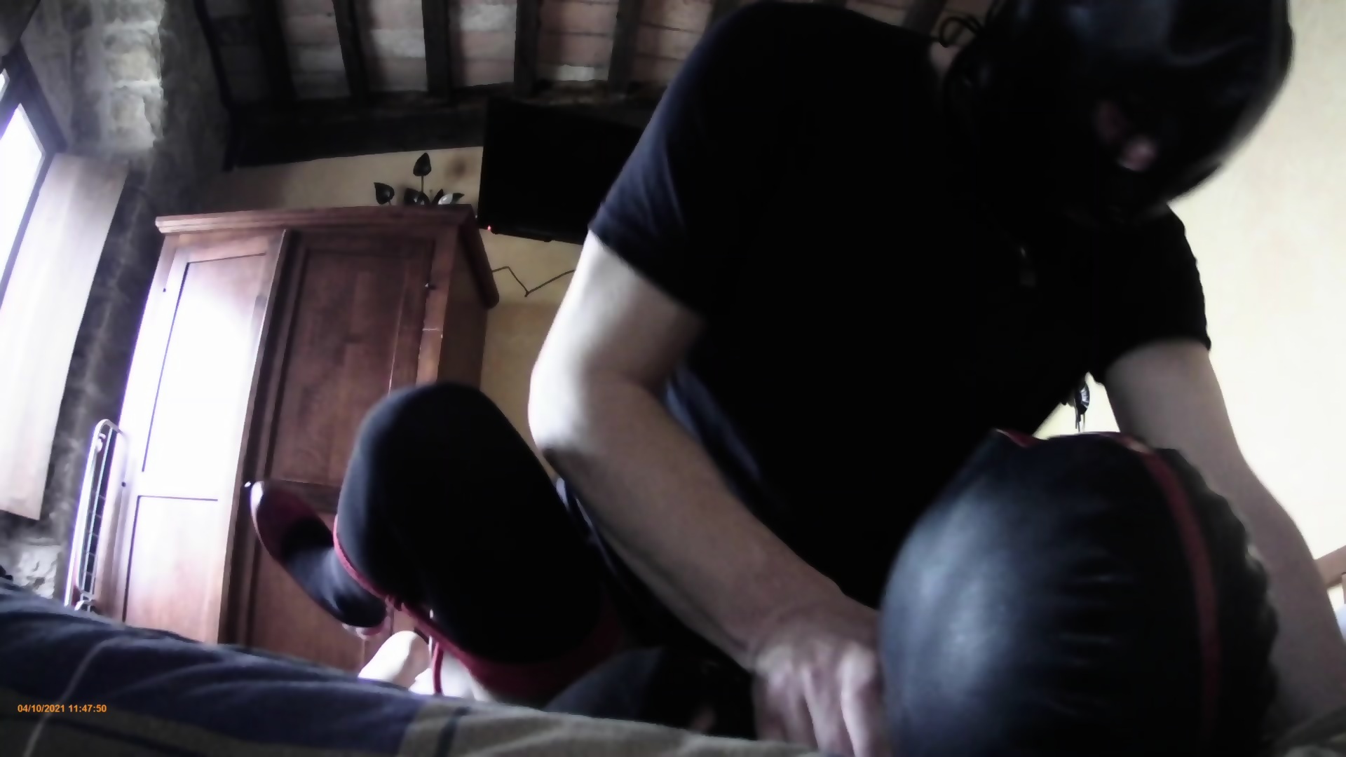 Laura On Heels Amateur 2021 On Stocking And Red High Heels Tied Up And Roughly Fucked On The Bed