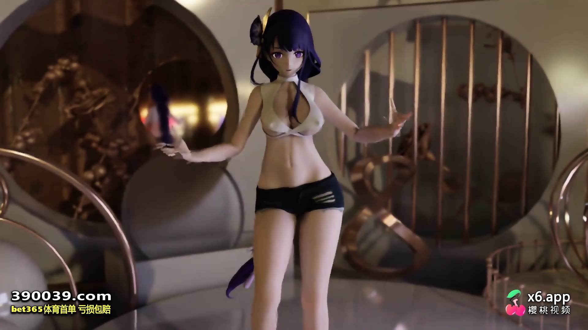 【r 18 Mmd 4k】genshin Impact Raiden Shogun Ei Aoa Miniskirt 雷电将军 Eporner