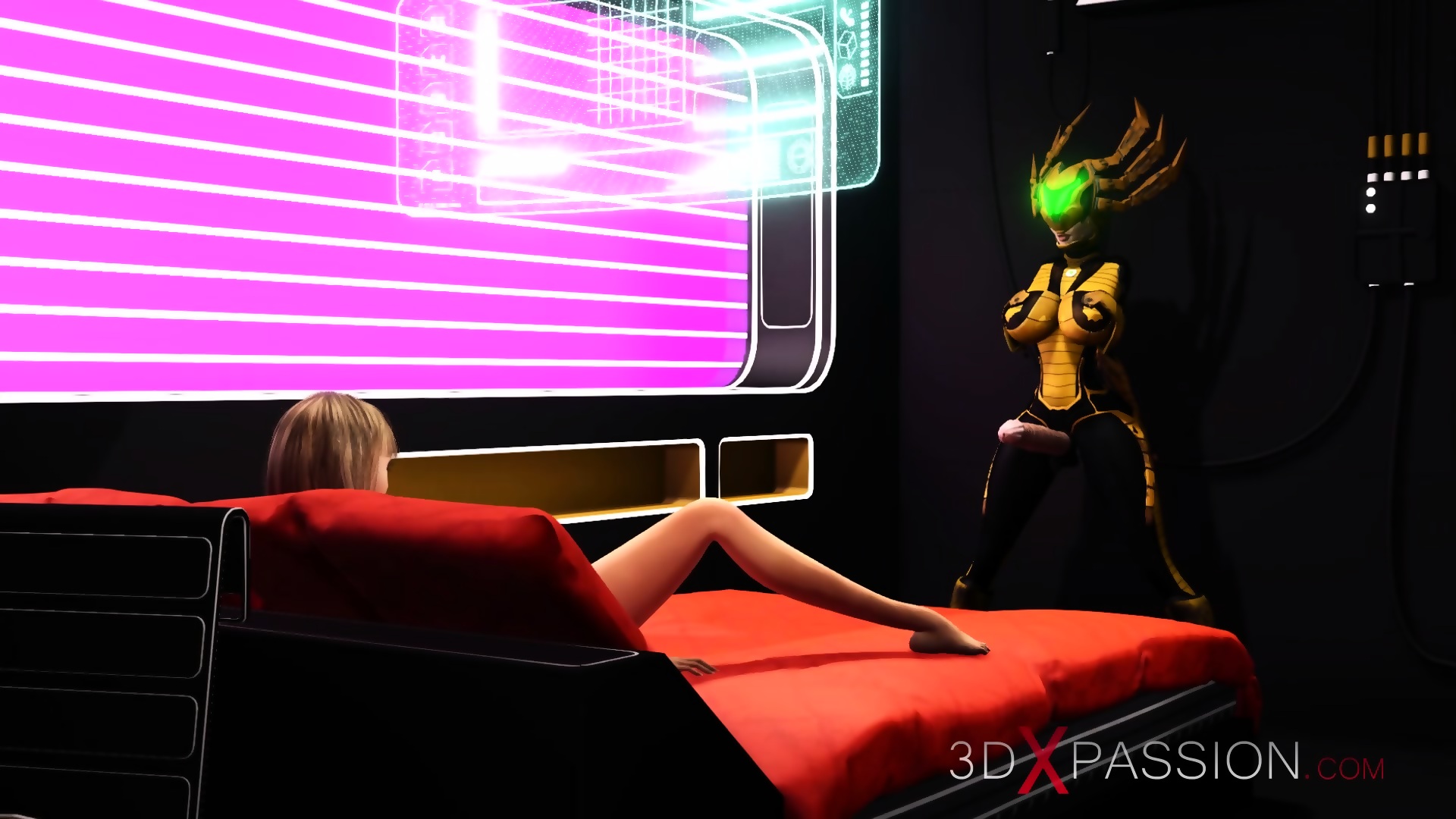Hot Shemale Sex Cyborg Fucks Hard A College Girl In A Cyberpunk