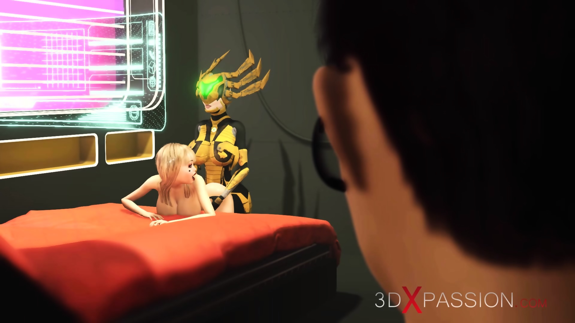 Hot Shemale Sex Cyborg Fucks Hard A College Girl In A Cyberpunk