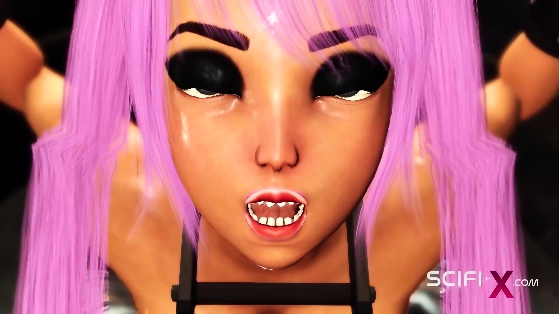 A Hot Japanise College Girl In Cuffs Has A Crazy Sex In Sci Fi Military
