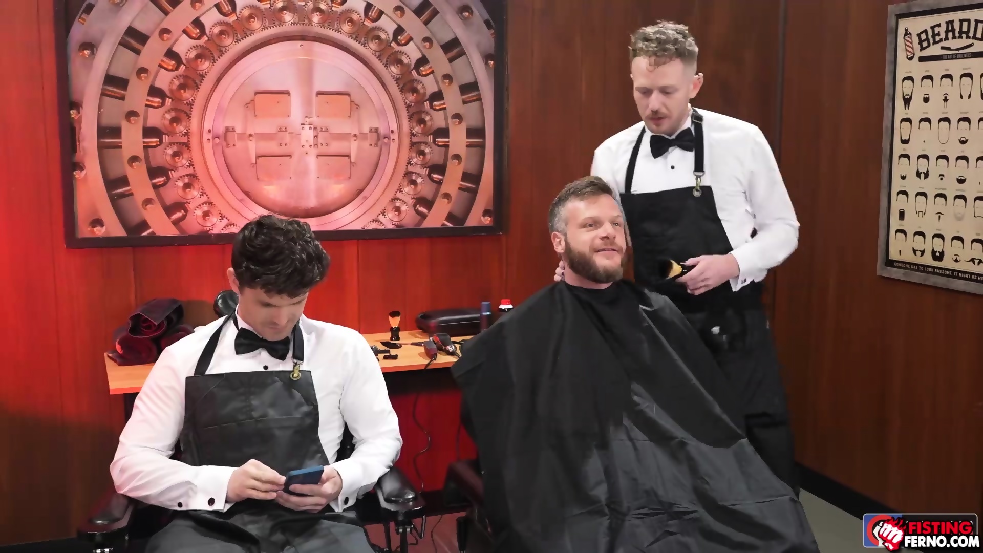 Horny Gays Brian Bonds Devin Franco And Logan Bell Fisting At The Barber Shop Eporner