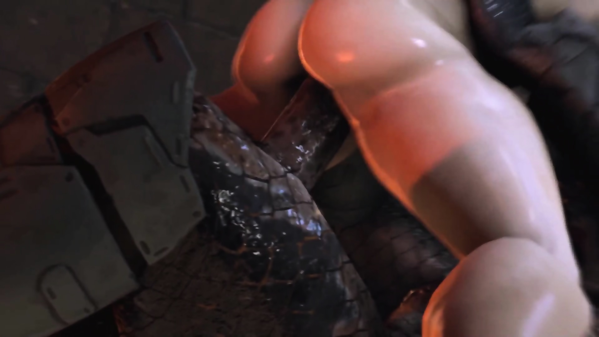 Insatiable Blonde Really Liked Sex With A Serious Monster 3d Animation
