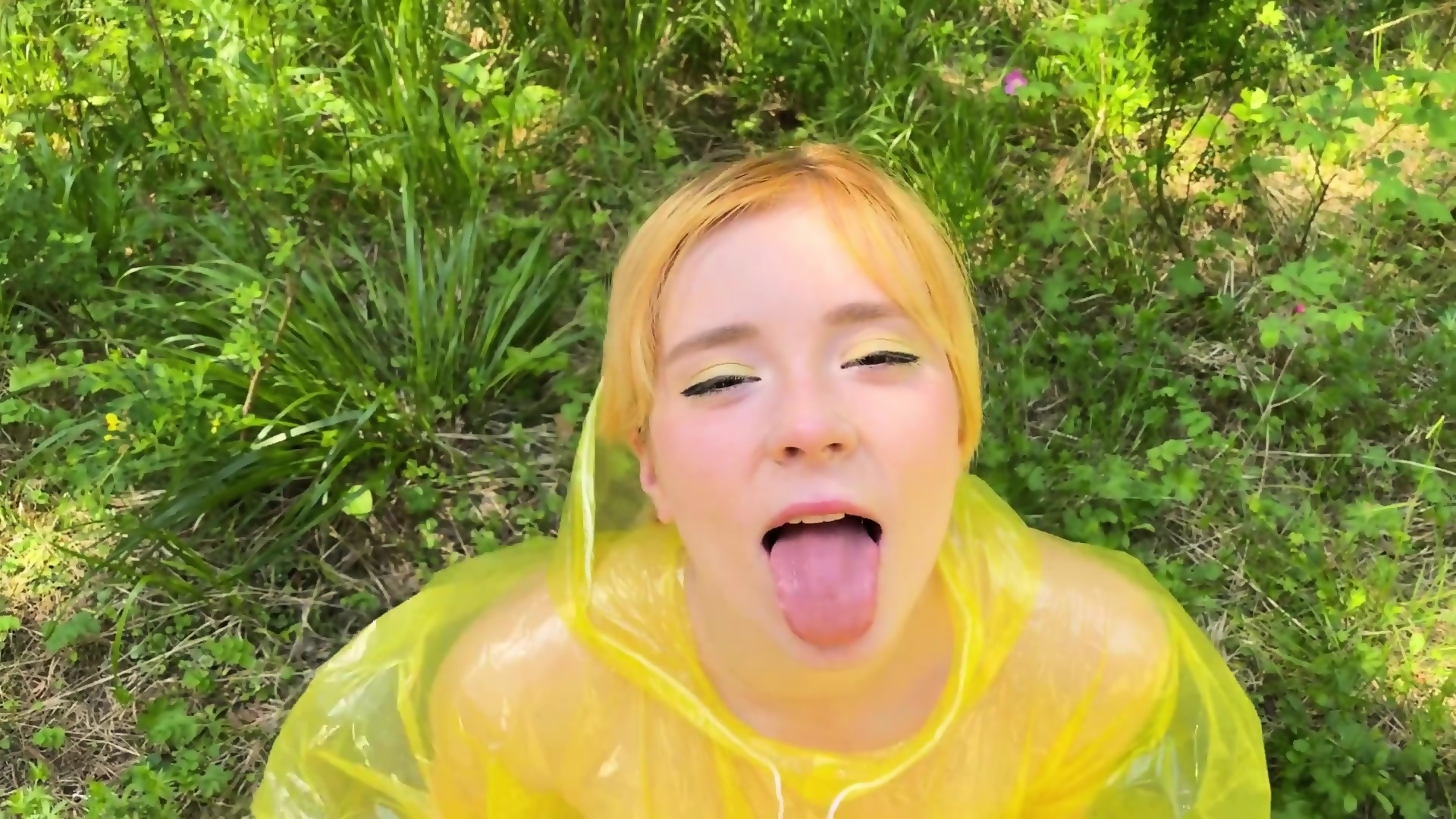 Girl In Pvc Raincoat Suck Dick In The Forest Eporner